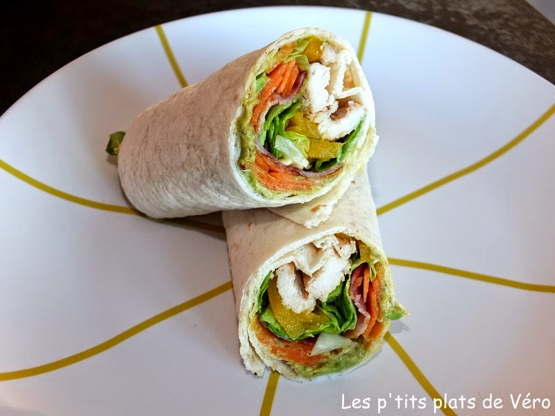 Les p'tits plats de Véro: Wraps aux crudités, poulet et bacon